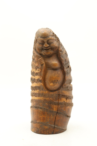 A Chinese old bamboo root carving of figures