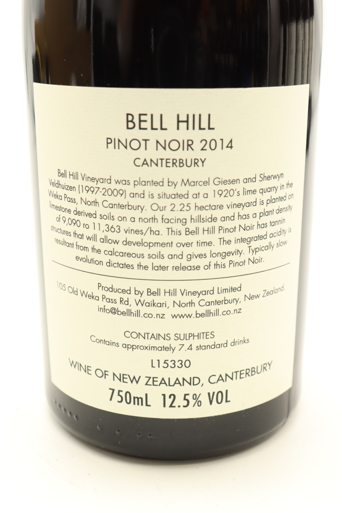 (2) 2014 Bell Hill Pinot Noir, Canterbury [JR17.5]