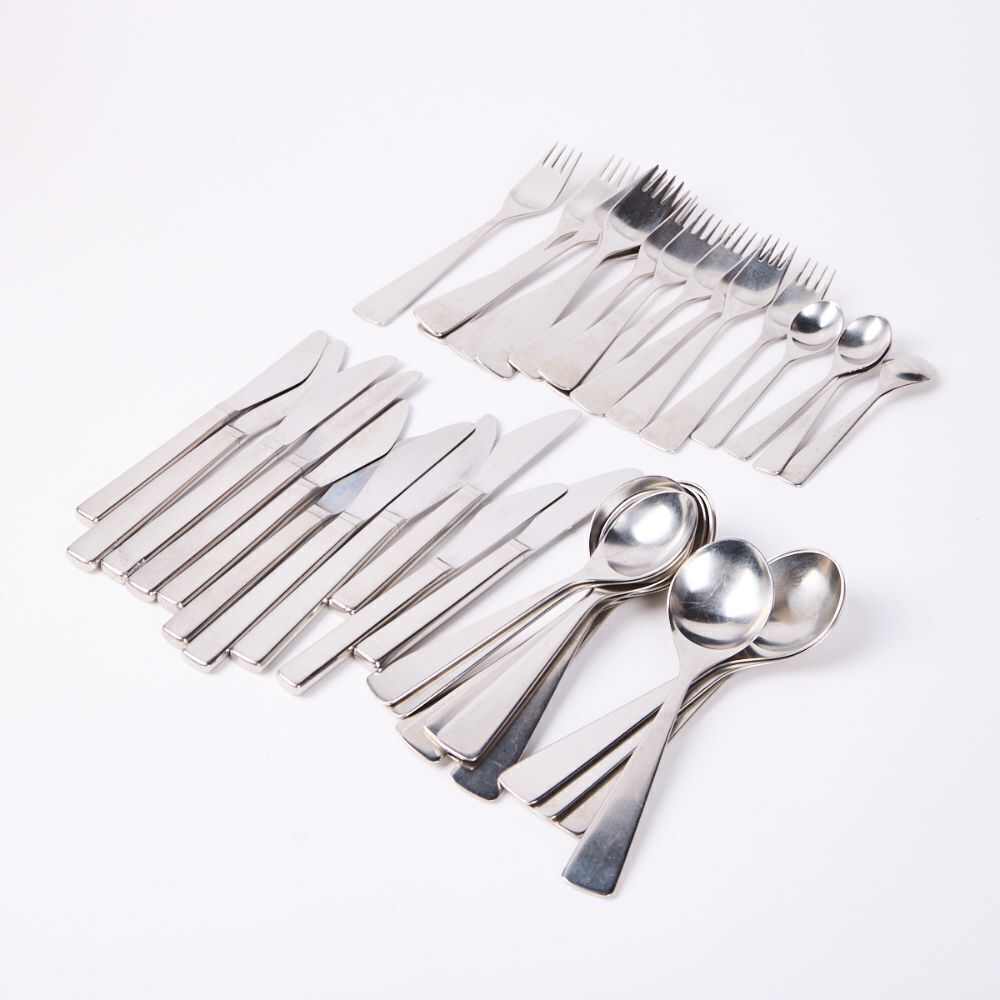 A Norstaal Maya Stainless Steel Cutlery Set By Tias Eckhoff C1962