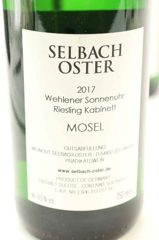 (2) 2017 Selbach-Oster Wehlener Sonnenuhr Riesling Kabinett, Mosel