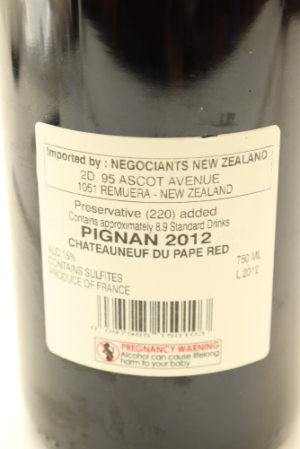 (1) 2012 Chateau Rayas Chateauneuf-du-Pape Pignan Reserve, Rhone