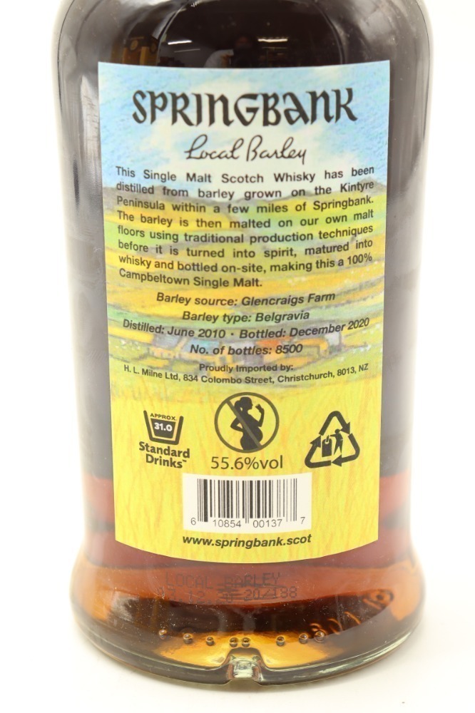 (1) Springbank Local Barley 2020 Release 10 Year Old Single Malt Scotch ...