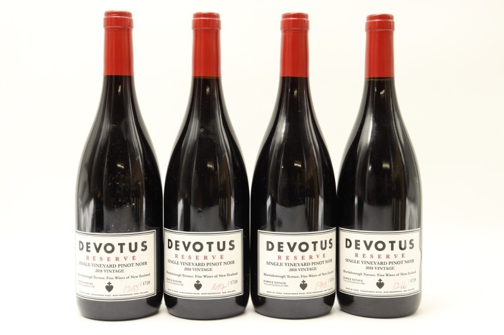 (4) 2018 Devotus Reserve Single Vineyard Pinot Noir, Martinborough