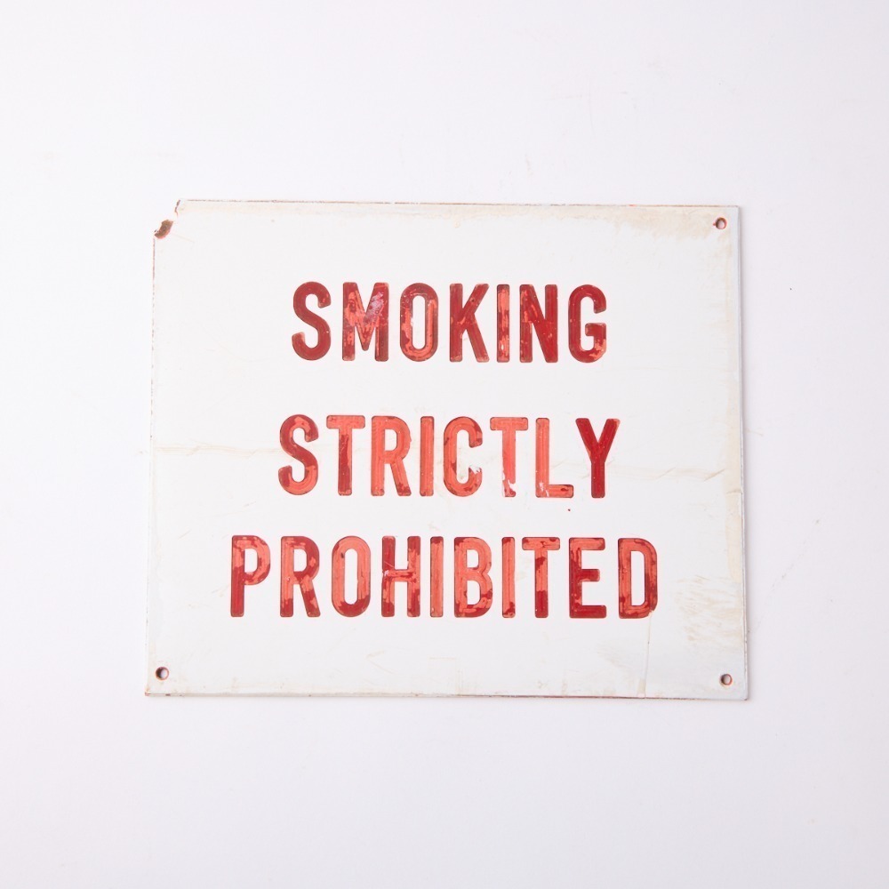 A Vintage No Smoking Bar Sign