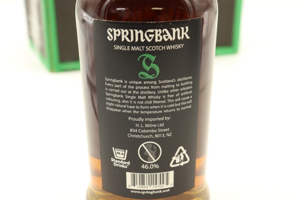 (6) Springbank 15 Year Old 2021 Release Single Malt Scotch Whisky, 46% ...