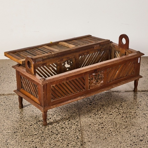 A Teak Balinese Storage Cabinet