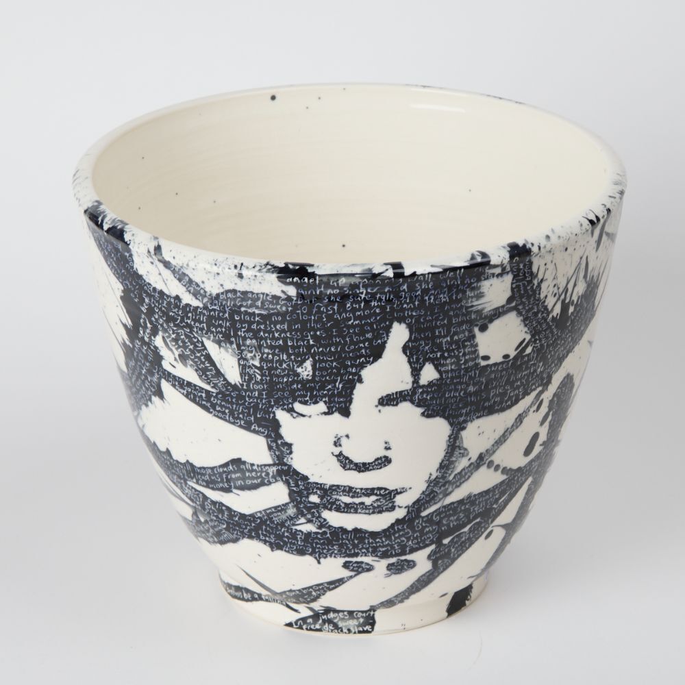 A New Zealand Pottery Rolling Stone Mick Jagger Cache Pot by Jengis Poor