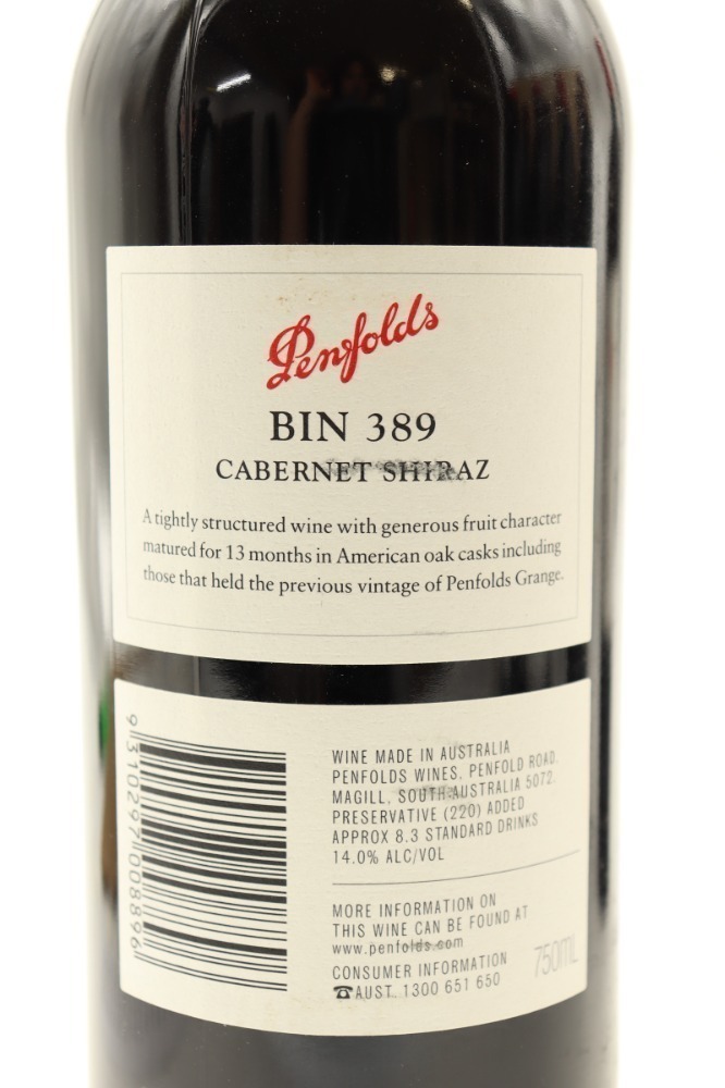 (2) 2001 Penfolds Bin 389 Cabernet - Shiraz, South Australia [JR17]