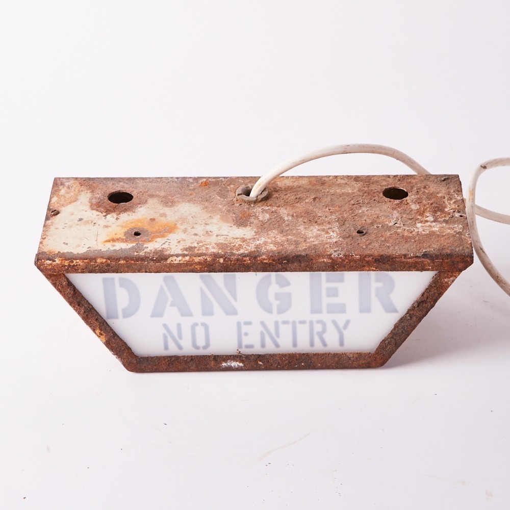 An Industrial Danger No Entry Light Sign