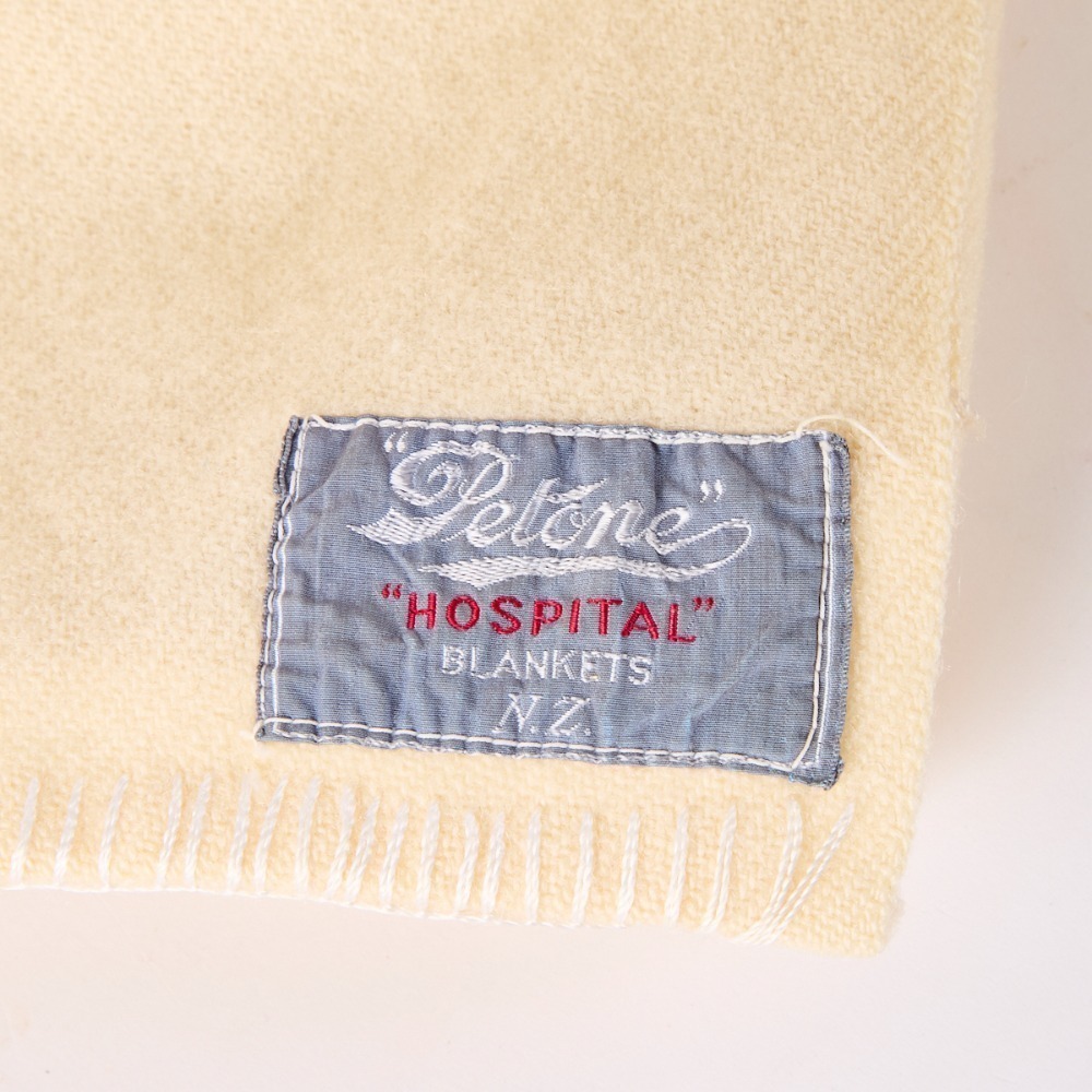 A Double Vintage Wool Petone Hospital Blanket