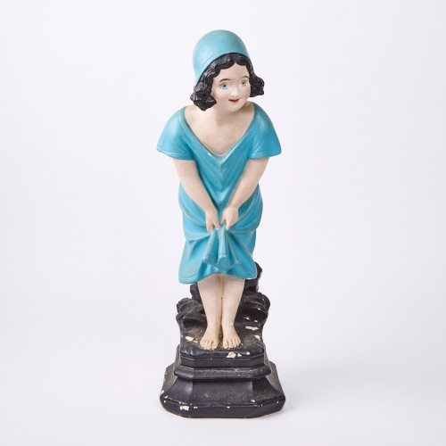 An Art Deco Chalkware Woman