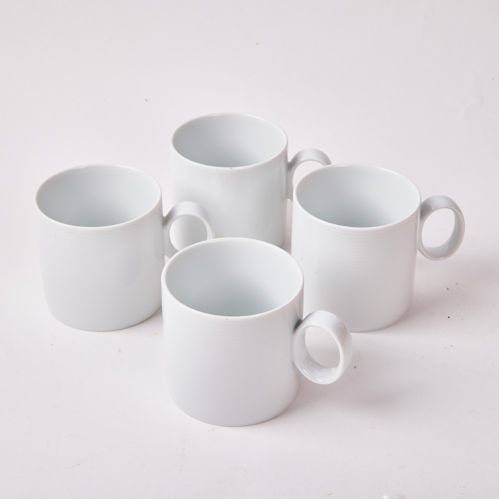 A Set Of Four Thomas Loft Porcelain Mugs. Made in Germany