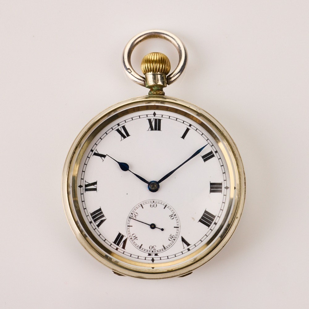 50mm Rolex, Lever 7 Jewel / Silver Plated Case, Open Faced Pocket Watch ...