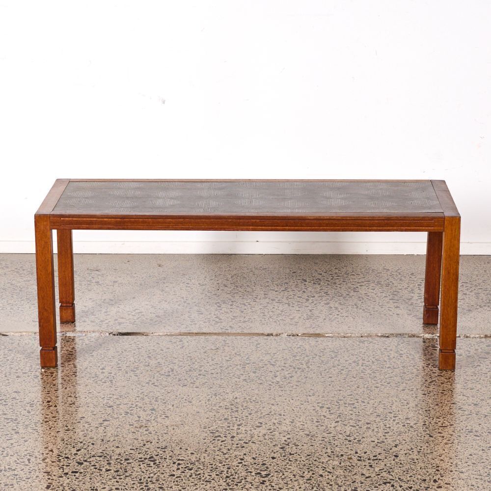 A Mid-Century Danske Mobler Copper Topped Coffee Table