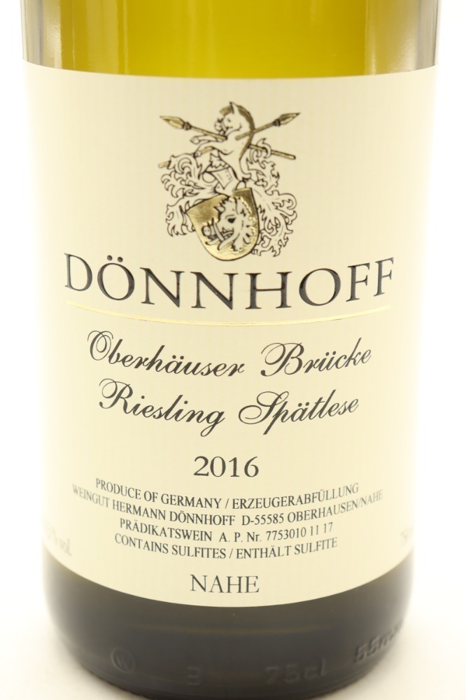 (1) 2016 Weingut Donnhoff Oberhauser Brucke Riesling Spatlese, Nahe