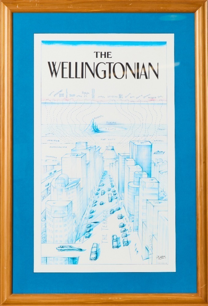 A 1990 The Wellingtonian Framed Poster By Bodo