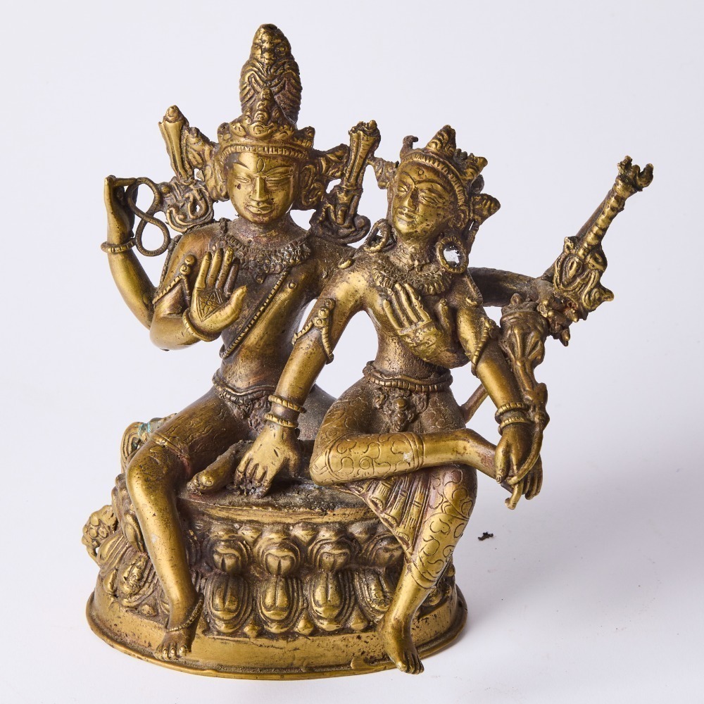 A Bronze Alloy Temple Figure, India