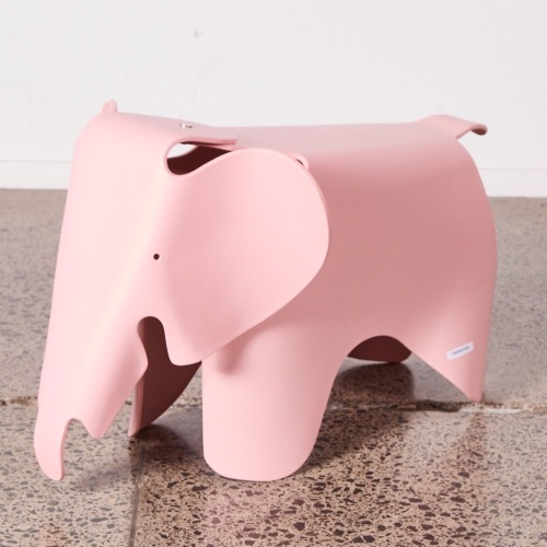 An Eames Style Elephant Stool in Pink