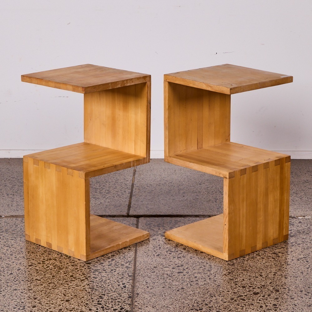 A Pair Of Vintage French Laminated Wood S Bedsides