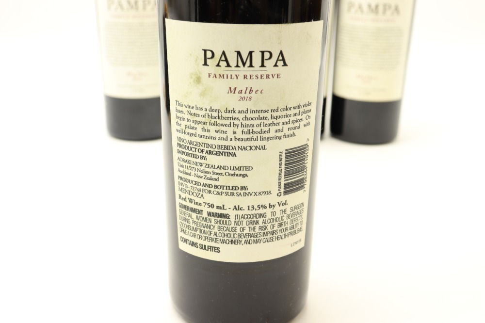 (4) 2018 Pampa Estate Reserve Malbec, Mendoza