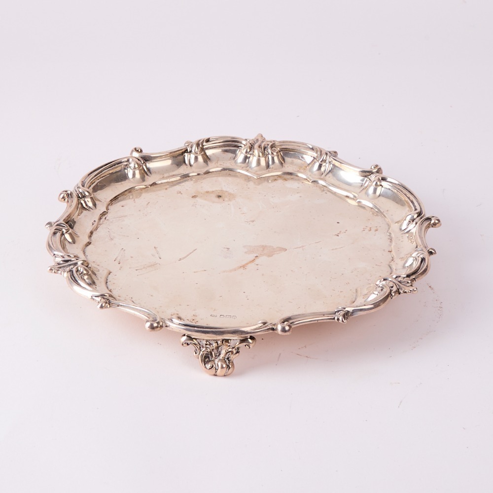 A Sterling Silver Salver Tray