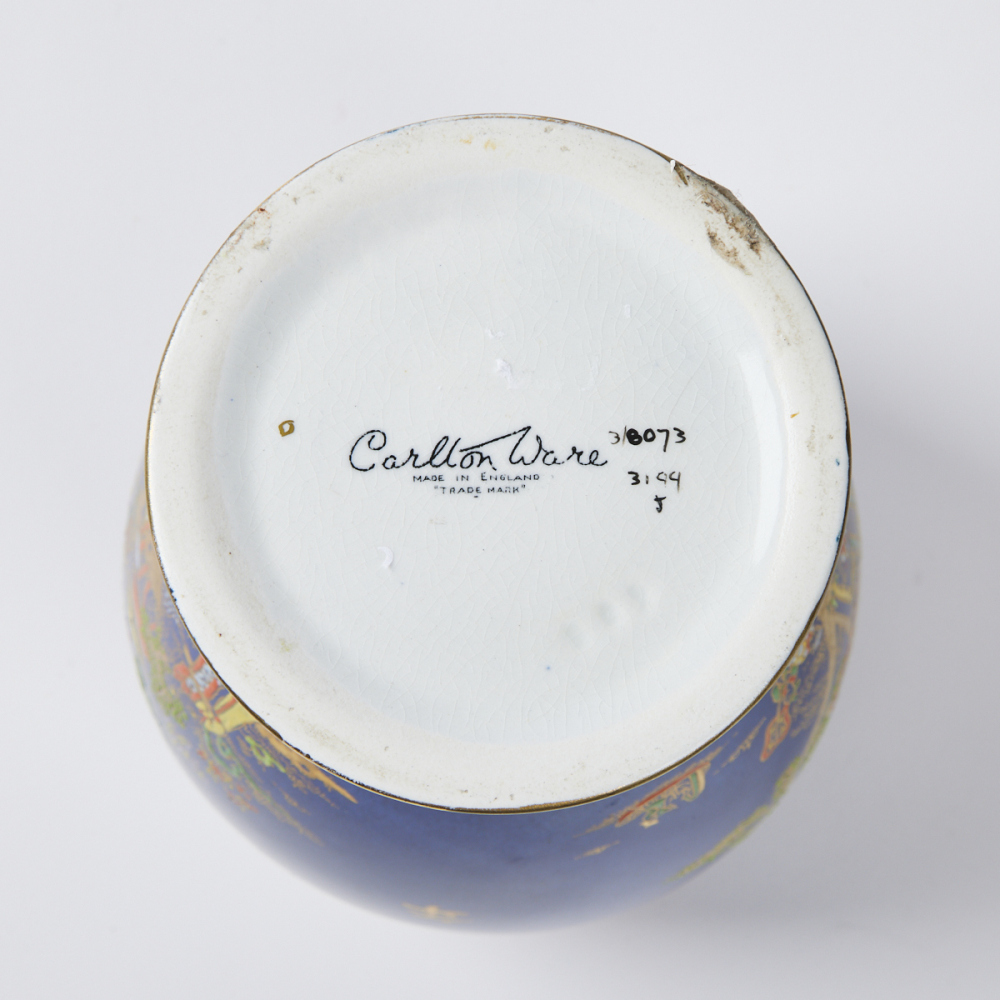 A Carlton Ware Blue Royale Vase Kang Hsi C.1920