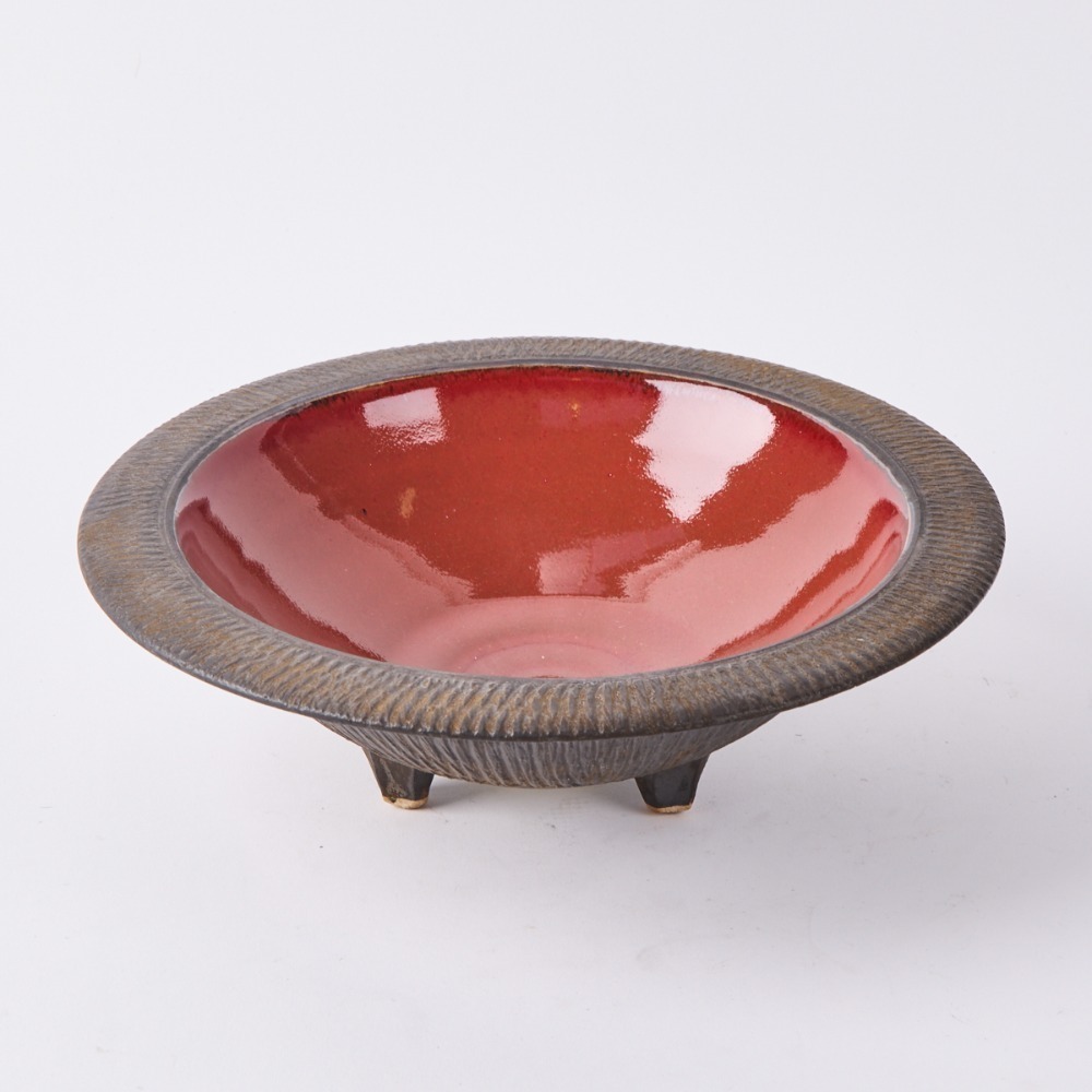A Hans Bauer Studio Pottery Footed Bowl