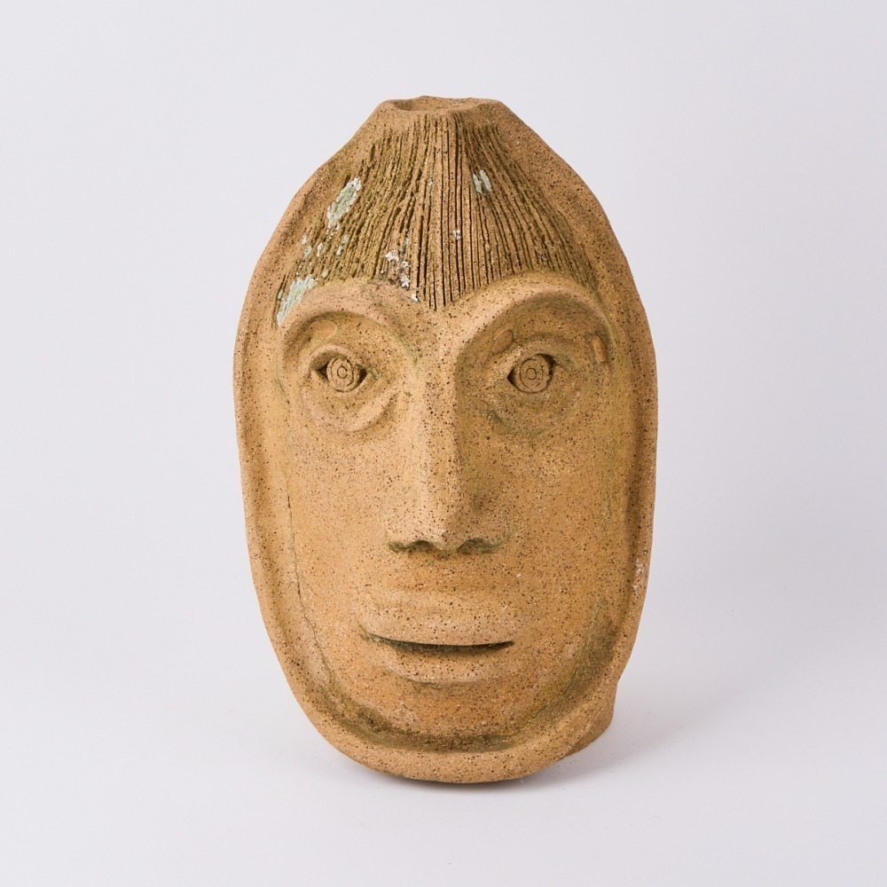 A Handmade Garden Ornament Pottery Head