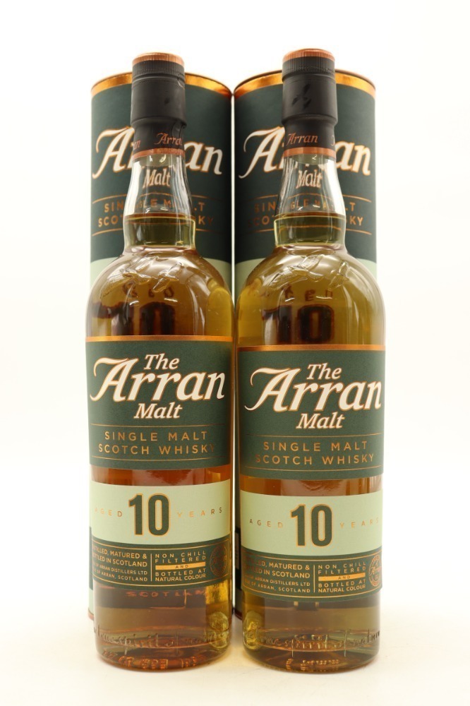 (2) The Arran Malt Distillery 10 Year Old Single Malt Scotch Whisky, 46 ...