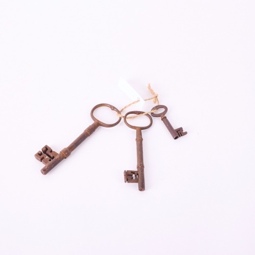 A Trio Of Antique Keys Made In England