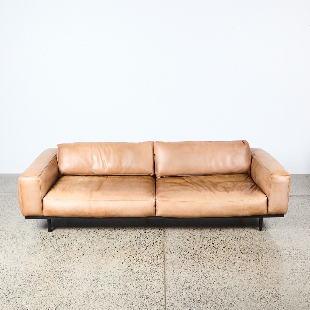 A Leather Coco Republic Sofa