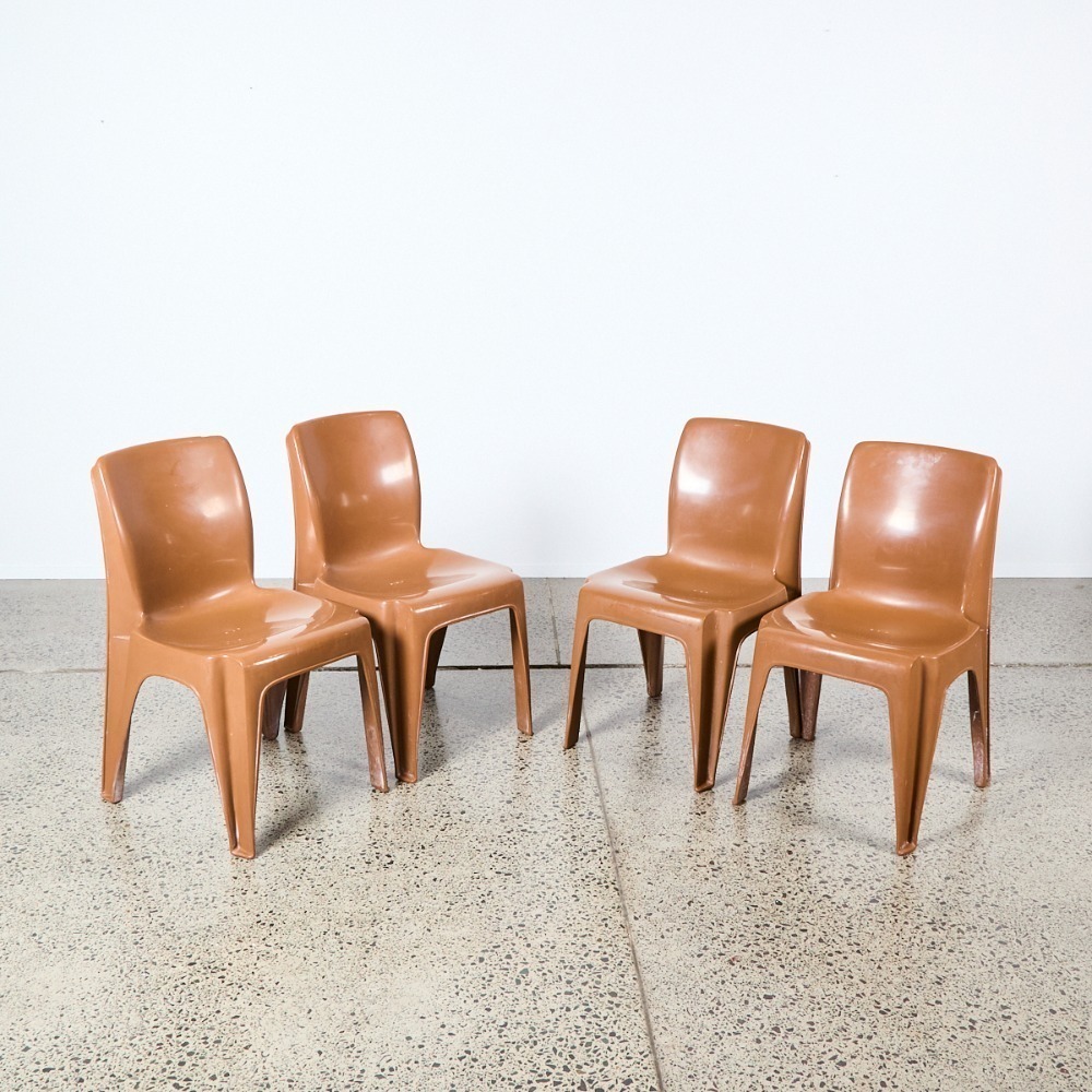 A Set of Four Sebel Integra Stackable Chairs